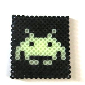 Perler Beads | Other | Perler Glow In The Dark Spacer Invaders Coasters ...